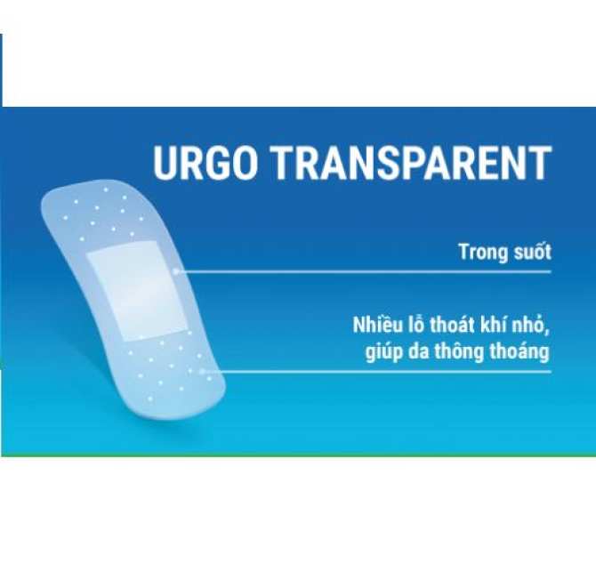 Băng cá nhân trong suốt Urgo Transparent 100 miếng - Hồ sơ sức khỏe