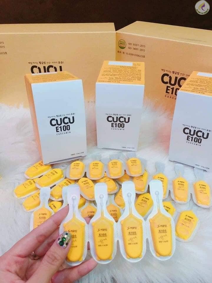 [1 hộp nhỏ 32 gói] Tinh chất nghệ Cucu E100 Nano Curcumin Gold - Hồ sơ ...