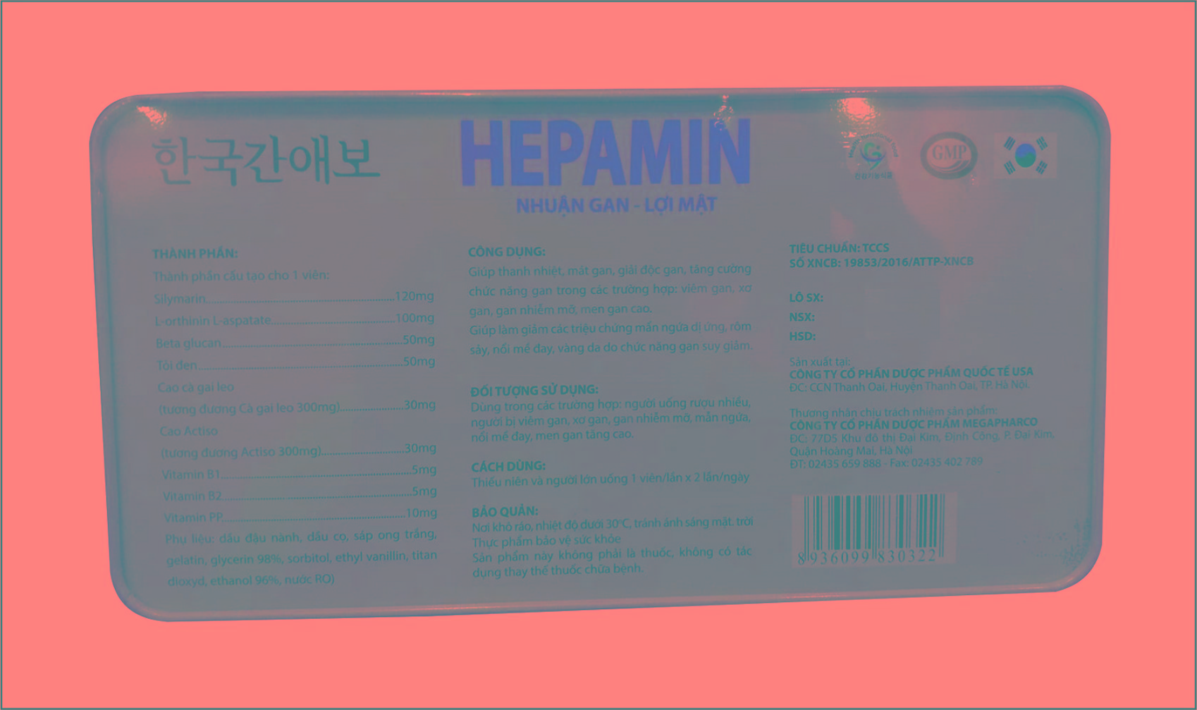 VIÊN UỐNG BỔ GAN HEPAMIN - NHUẬN GAN LỢI MẬT - GIẢI ĐỘC GAN - BẢO VỆ TẾ ...