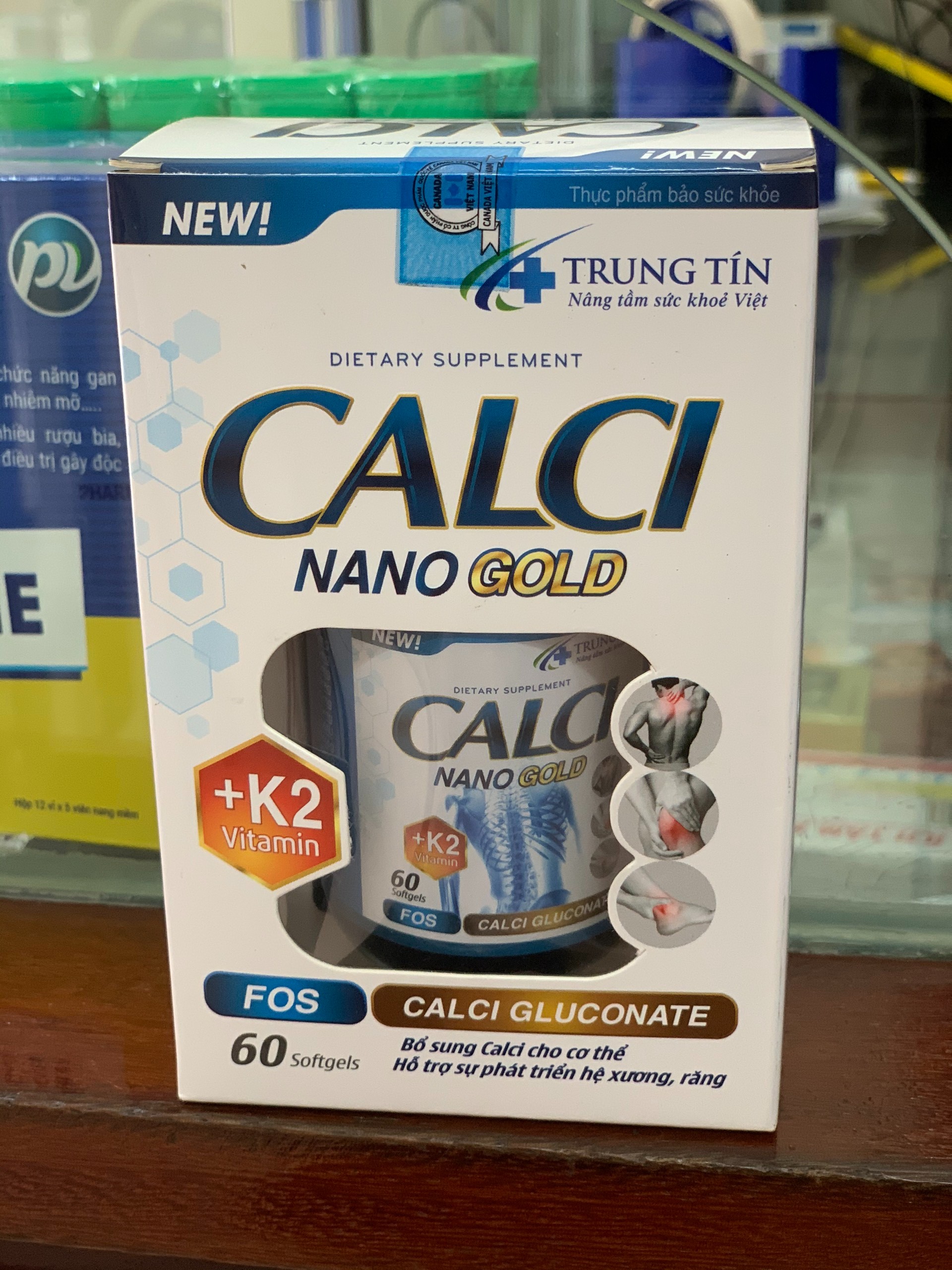 CALCI NANO GOLD- lọ 60 viên-giúp bổ sung calci cho cơ thể - Hồ sơ sức khỏe