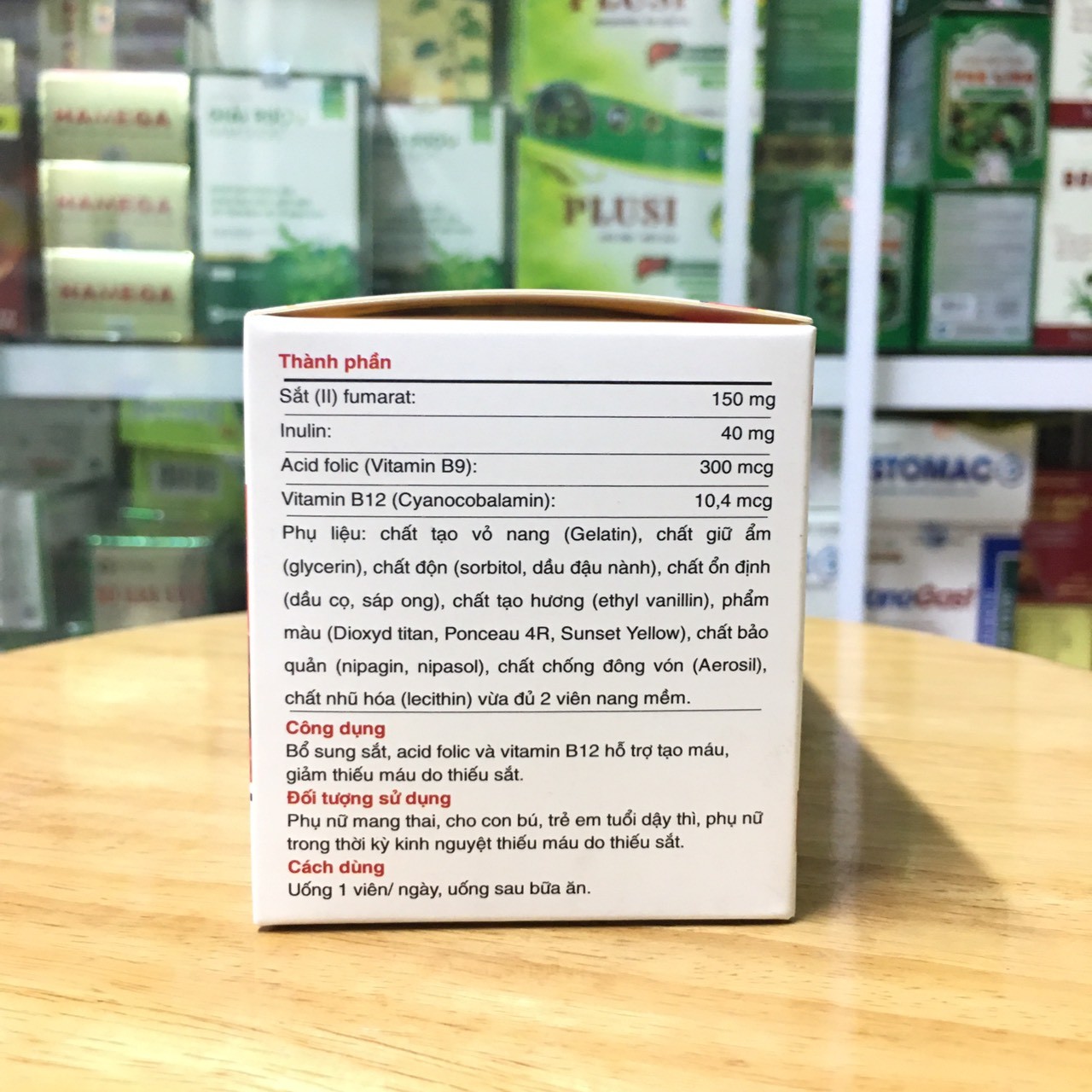 Viên Uống Fesovit, bổ sung sắt, acid folic và vitamin B12 hộp 6 vỉ x 10 ...