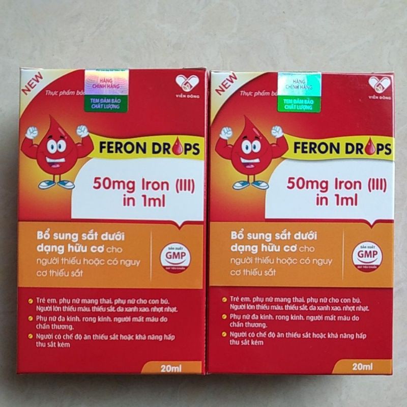 FERON DROPS sắt hữu cơ nhập khẩu ITALYA dạng nhỏ giọt thơm ngon dễ uống ...