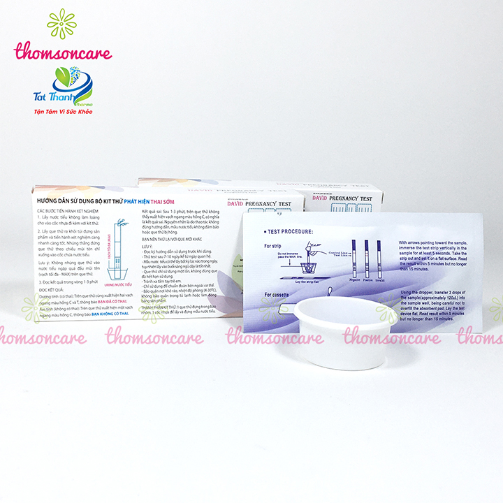 Que thử thai David Pregnancy Test phát hiện thai sớm che tên sản phẩm ...